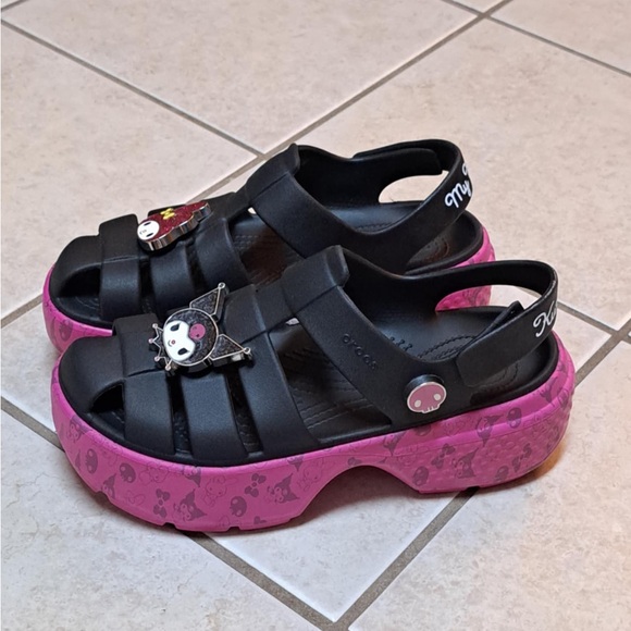 CROCS | Shoes | Crocs My Melody Kuromi Stomp Sandal Mismate Mismatched ...